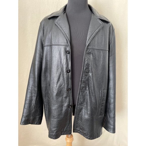 M. Julian | Jackets & Coats | M Julian Black Leather 4 Button Insulated ...